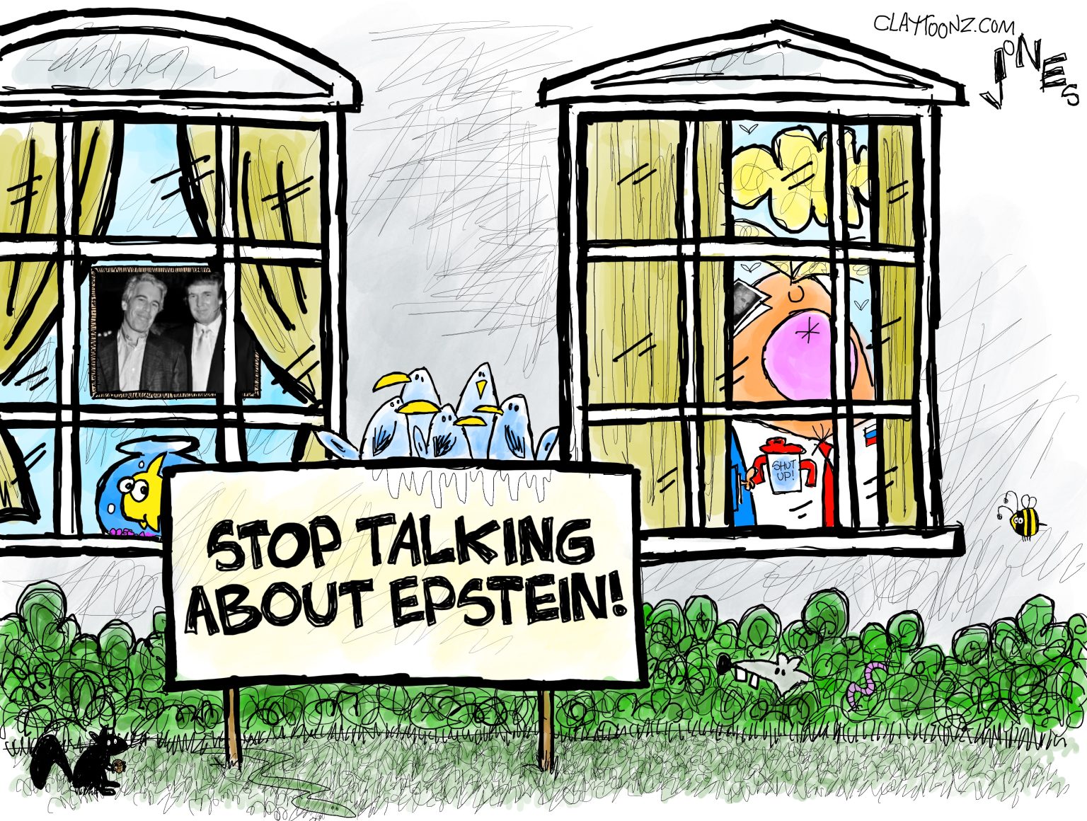 Cartoon: Stop Talking About Epstein