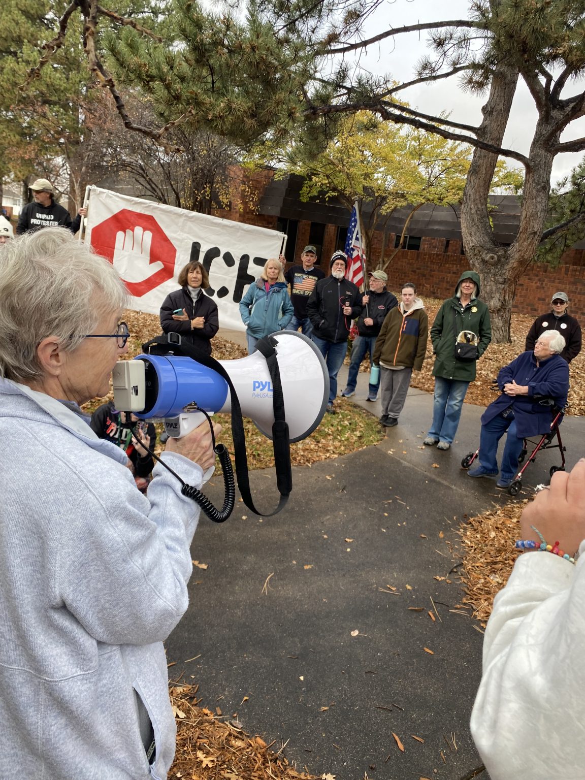 Protesters Call on Congressman Gabe Evans To Stop Supporting Mass ...