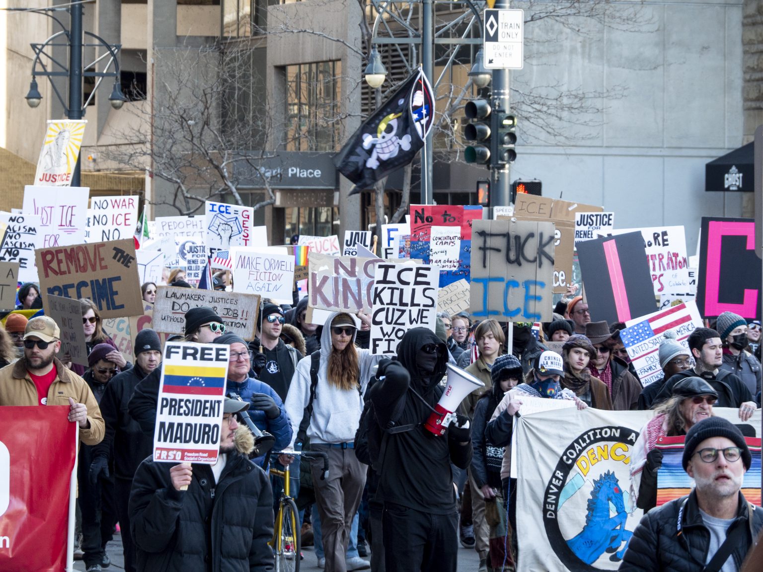 PHOTOS: Hundreds Gather at State Capitol To Protest ICE on Saturday