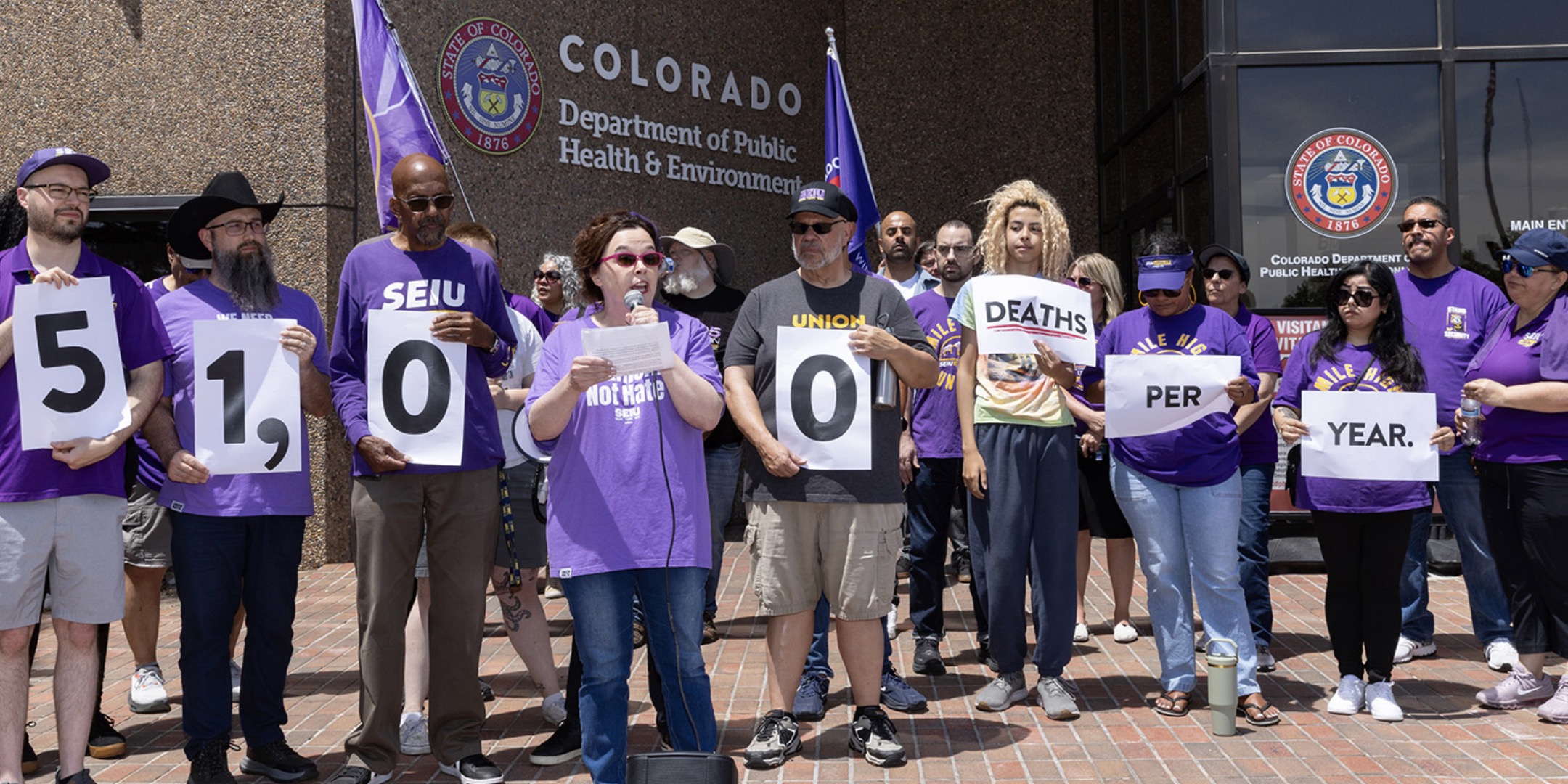 Colorado Healthcare Workers and State Employees Rally Against Medicaid ...
