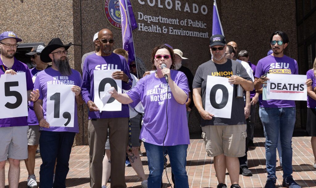Colorado Healthcare Workers and State Employees Rally Against Medicaid ...